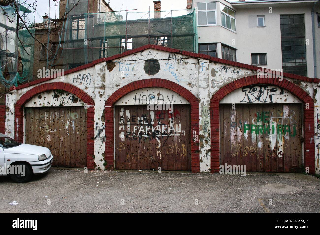 War damaged building in Mostar, Bosnia and Herzegovina Stock Photo - Alamy