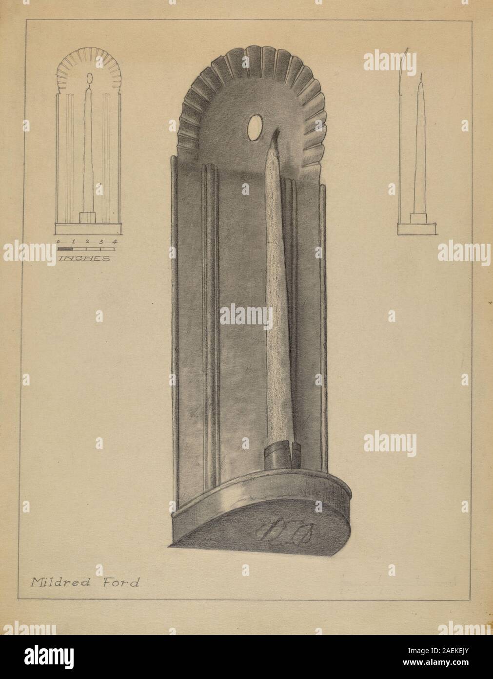 A wall-mounted sconce by Mildred Ford, created between 1935 and 1942 ...