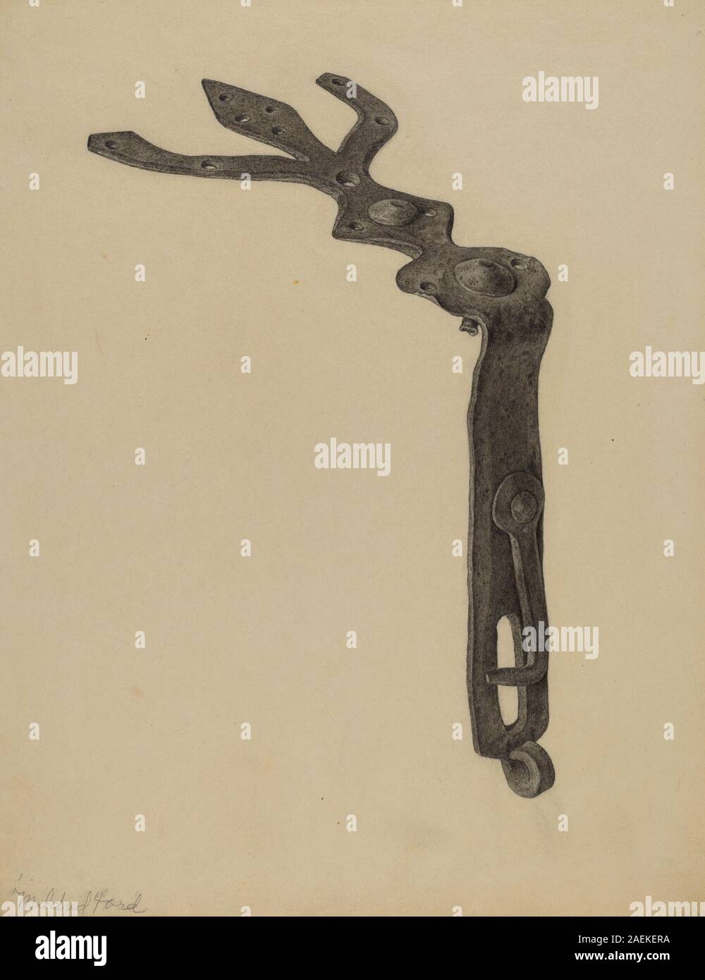 Mildred Ford, Tool Box Hasp, c 1938 Tool Box Hasp; c. 1938 Stock Photo ...