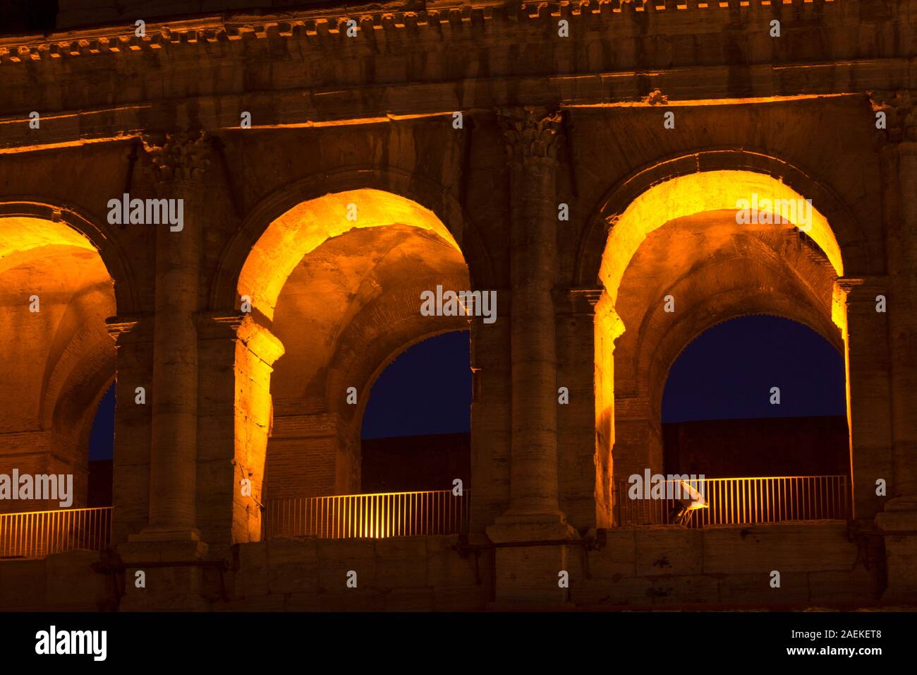 Illuminated arches of ancient architecture Stock Photo - Alamy