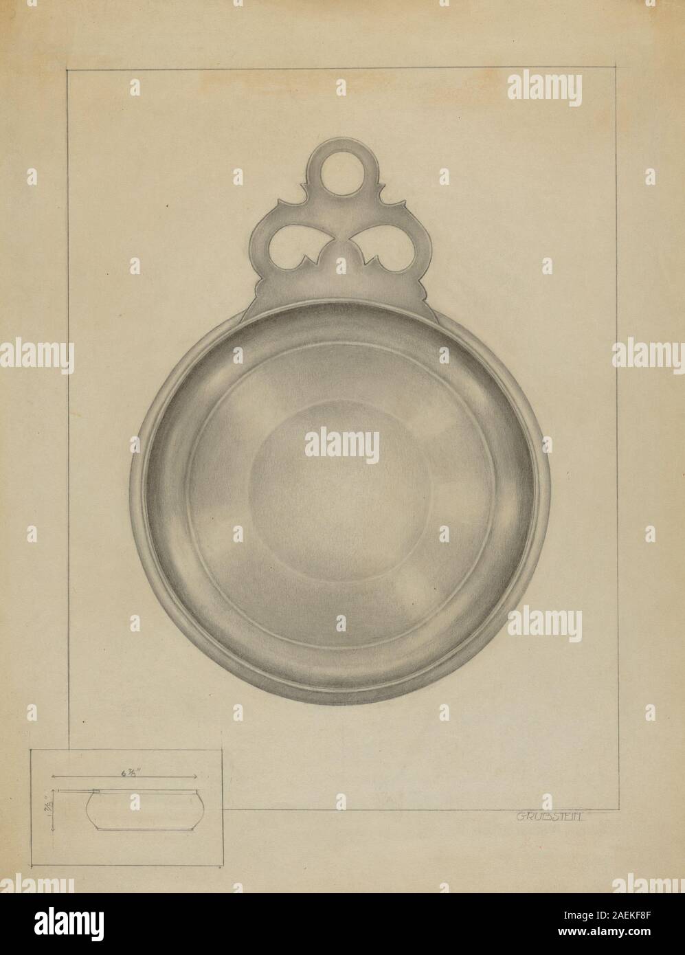 This silver porringer by Milton Grubstein, created around 1936, is a ...