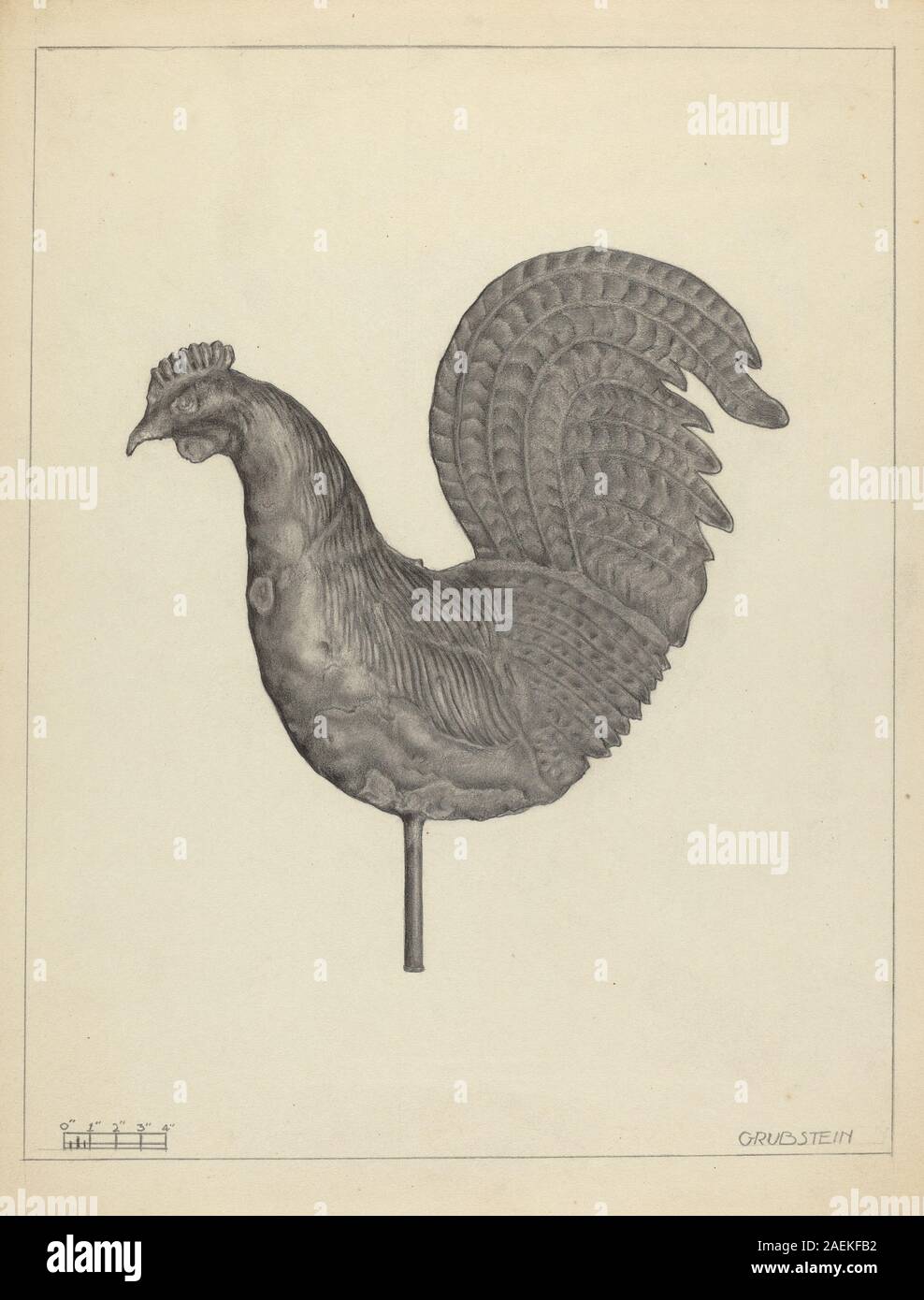 This weather vane finial, created by Milton Grubstein circa 1937 ...