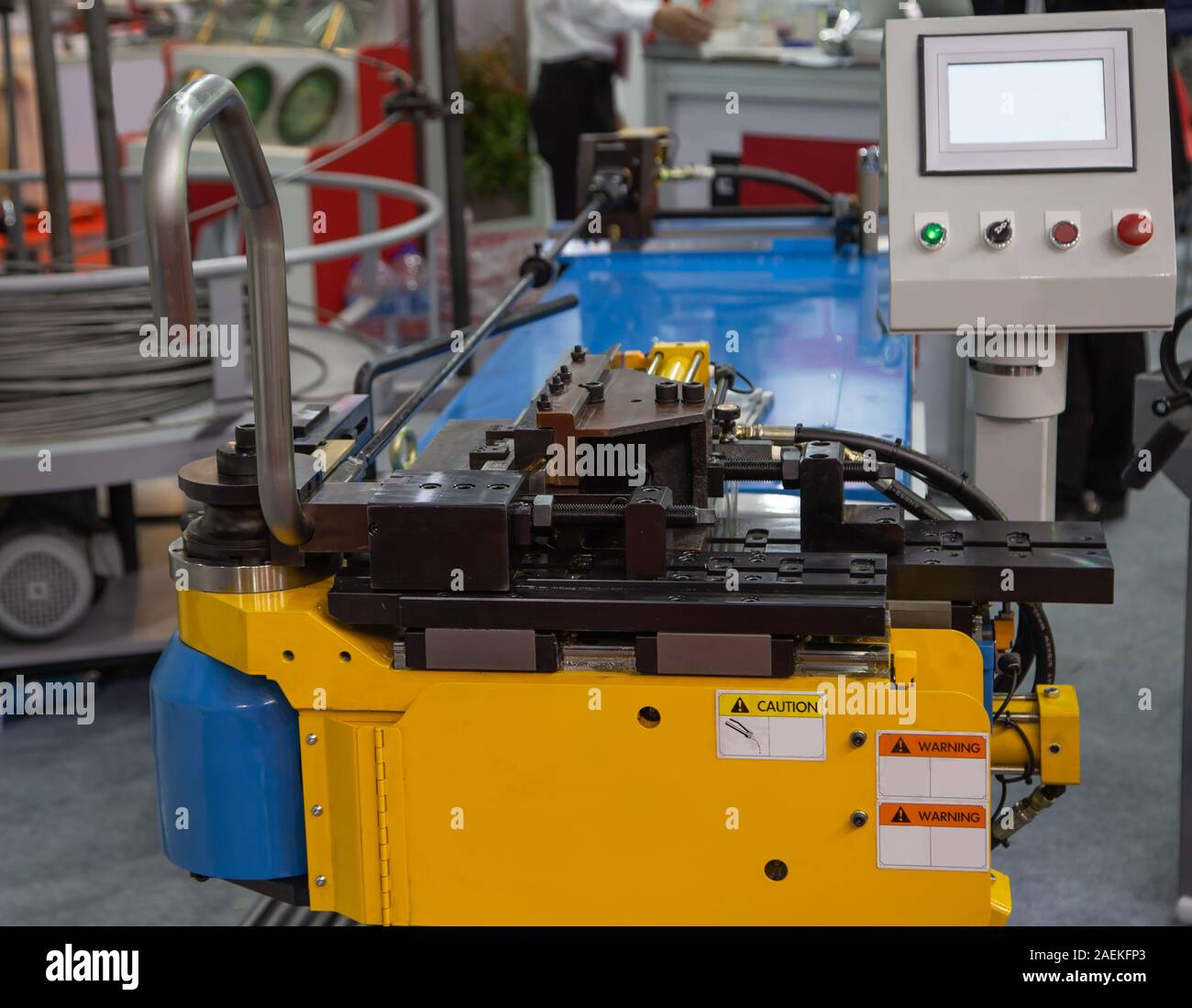 3D Pipe bending machine and pipe bending products Stock Photo - Alamy