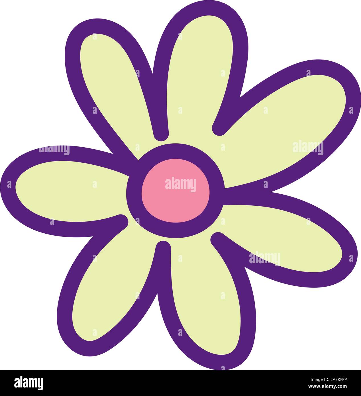 beautiful flower decoration ornament icon vector illustration Stock ...