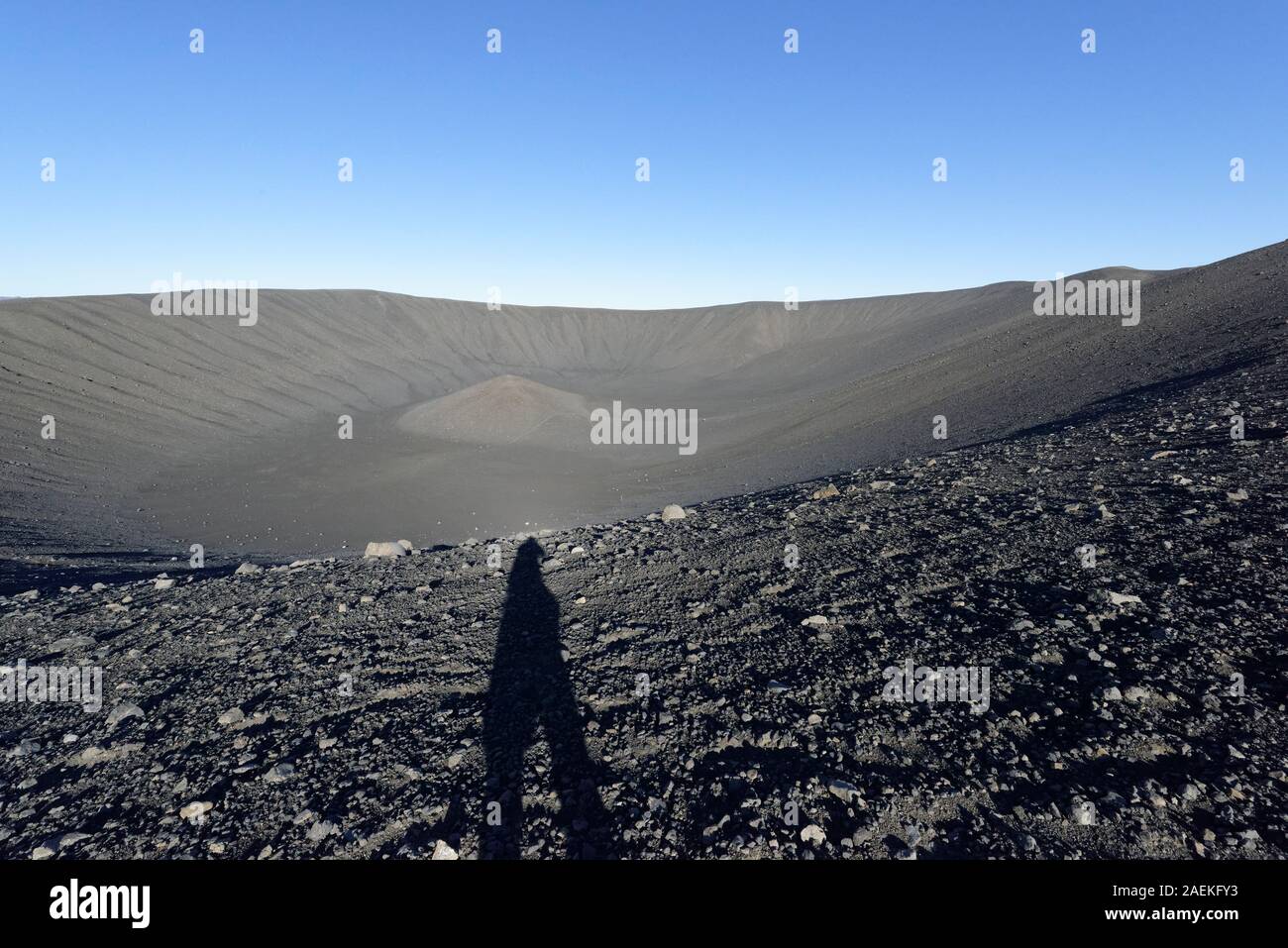 Hverfjall volcanic crater near lake Myvatn in Iceland, one of the ...