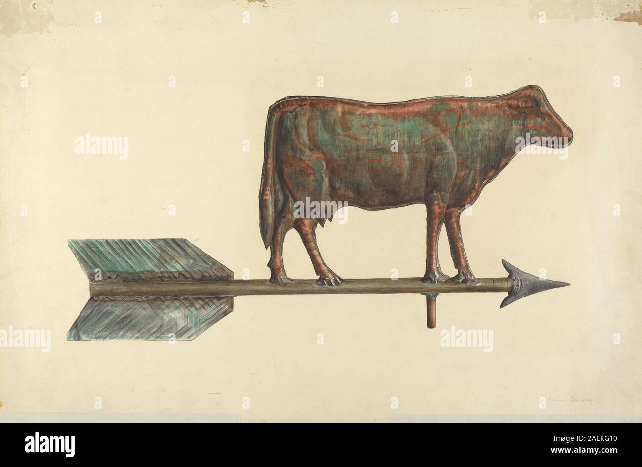 Mina Lowry, Cow Weather Vane, c 1938 Cow Weather Vane; c. 1938 Stock ...