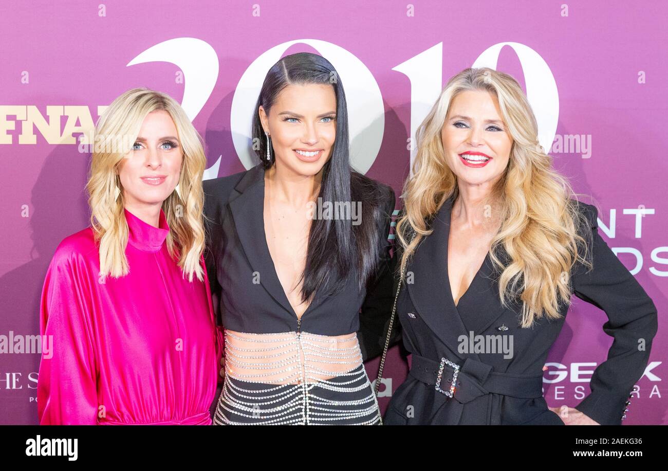 NEW YORK, NY - DECEMBER 03: Nicky Hilton, Adriana Lima and Christie ...