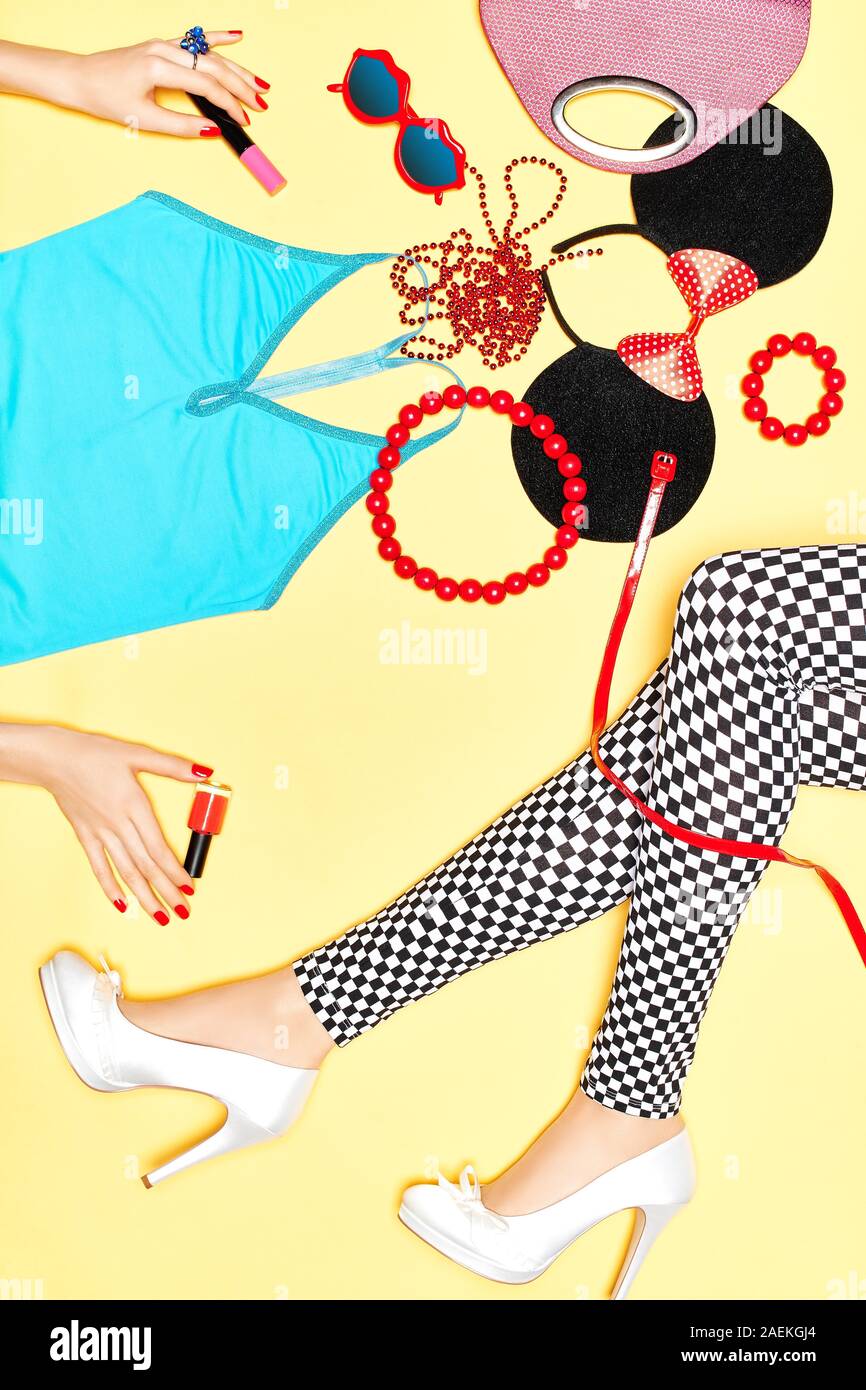 Woman fashion clothes accessories hi-res stock photography and images ...