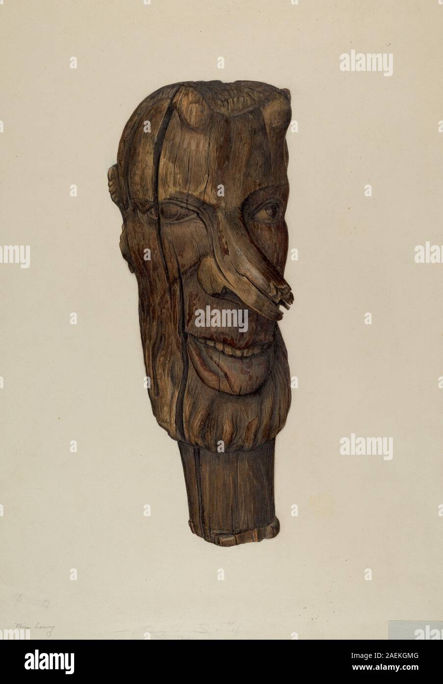 Hitching Post Finial by Mina Lowry, created around 1940, is a ...