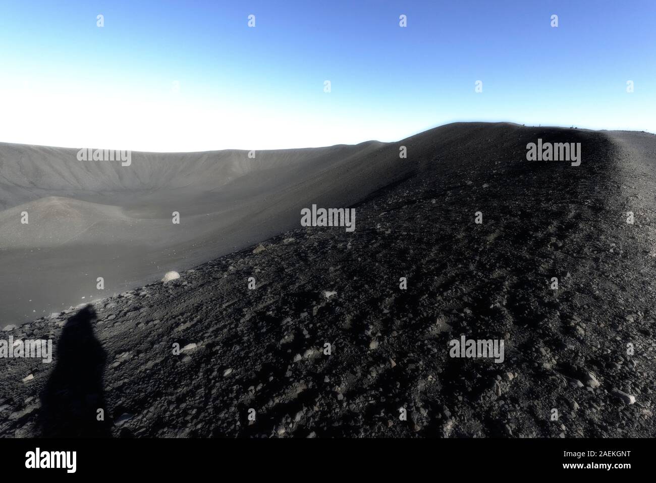 Hverfjall volcanic crater near lake Myvatn in Iceland, one of the ...