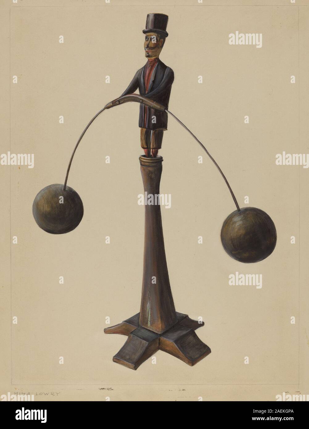 Mina Lowry, Pa German Balancing Man, 1935-1942 Pa. German Balancing Man ...