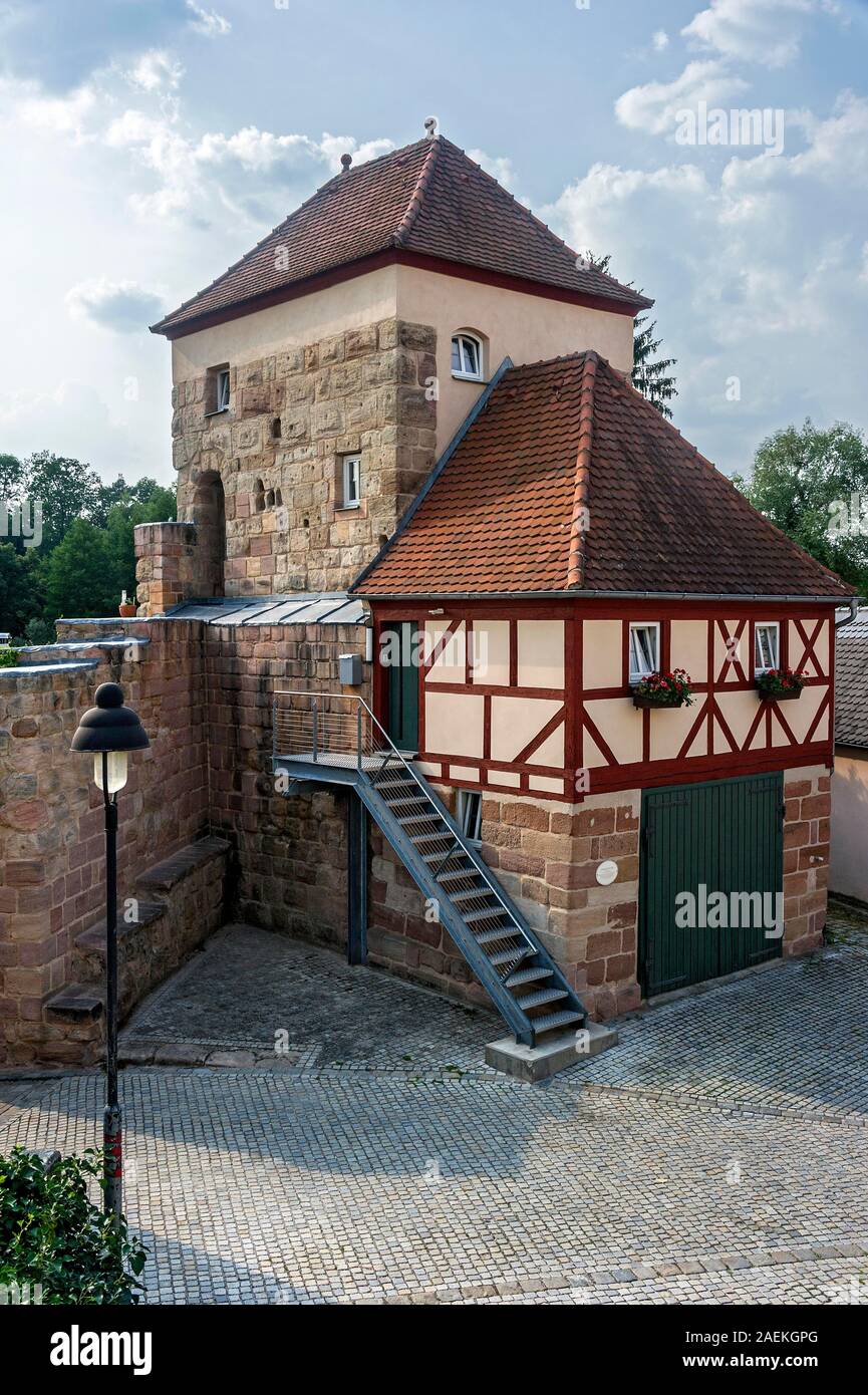 Doederleinsturm, defence tower from the medieval city fortification ...