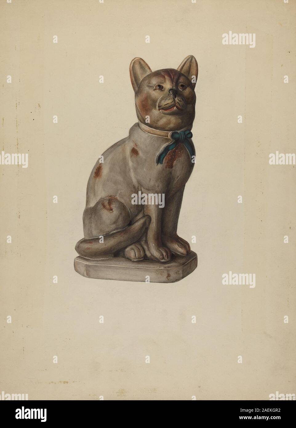 This Pennsylvania German chalkware figurine by Mina Lowry, created ...