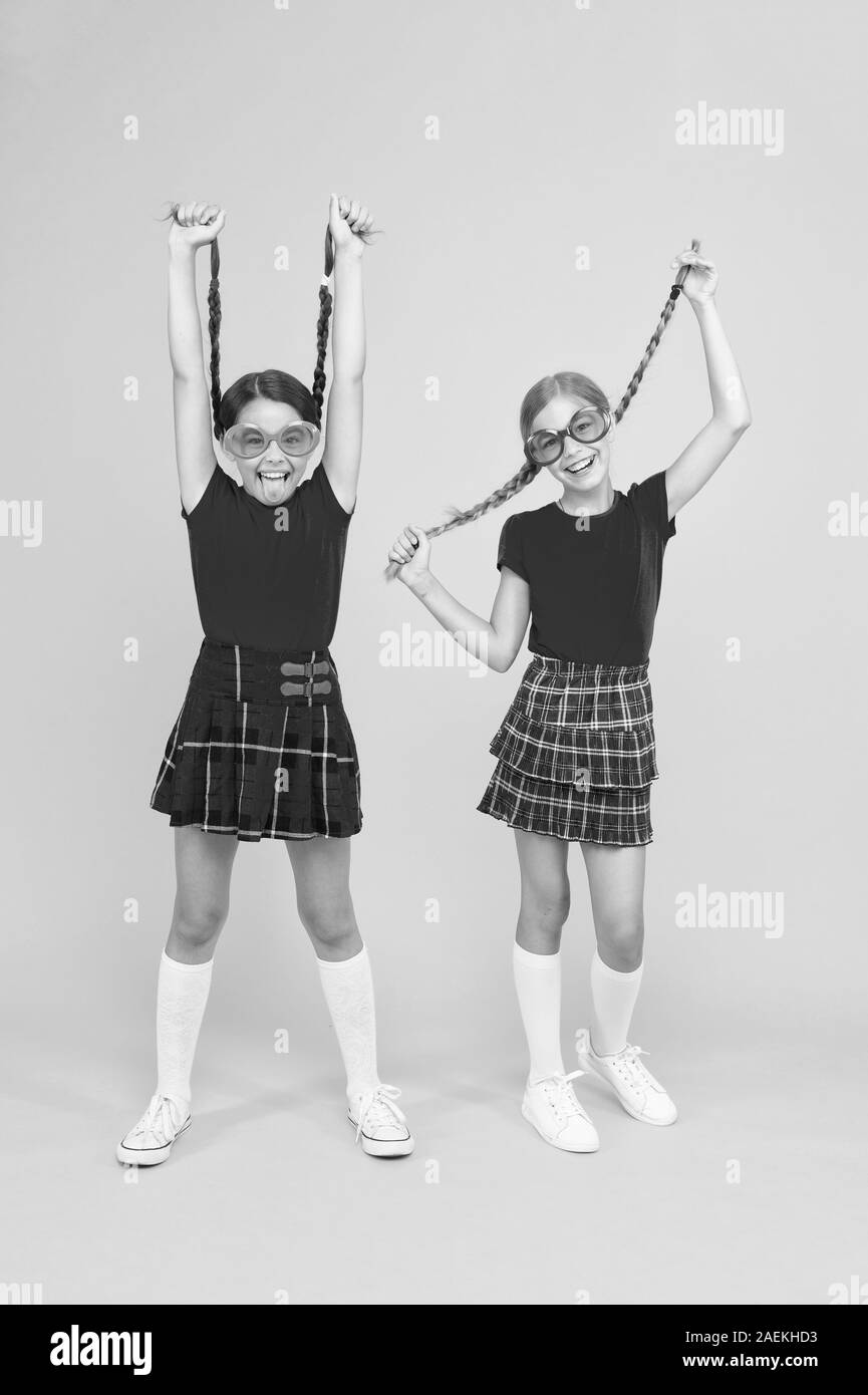 Kids fashion girls sisters Black and White Stock Photos & Images - Alamy