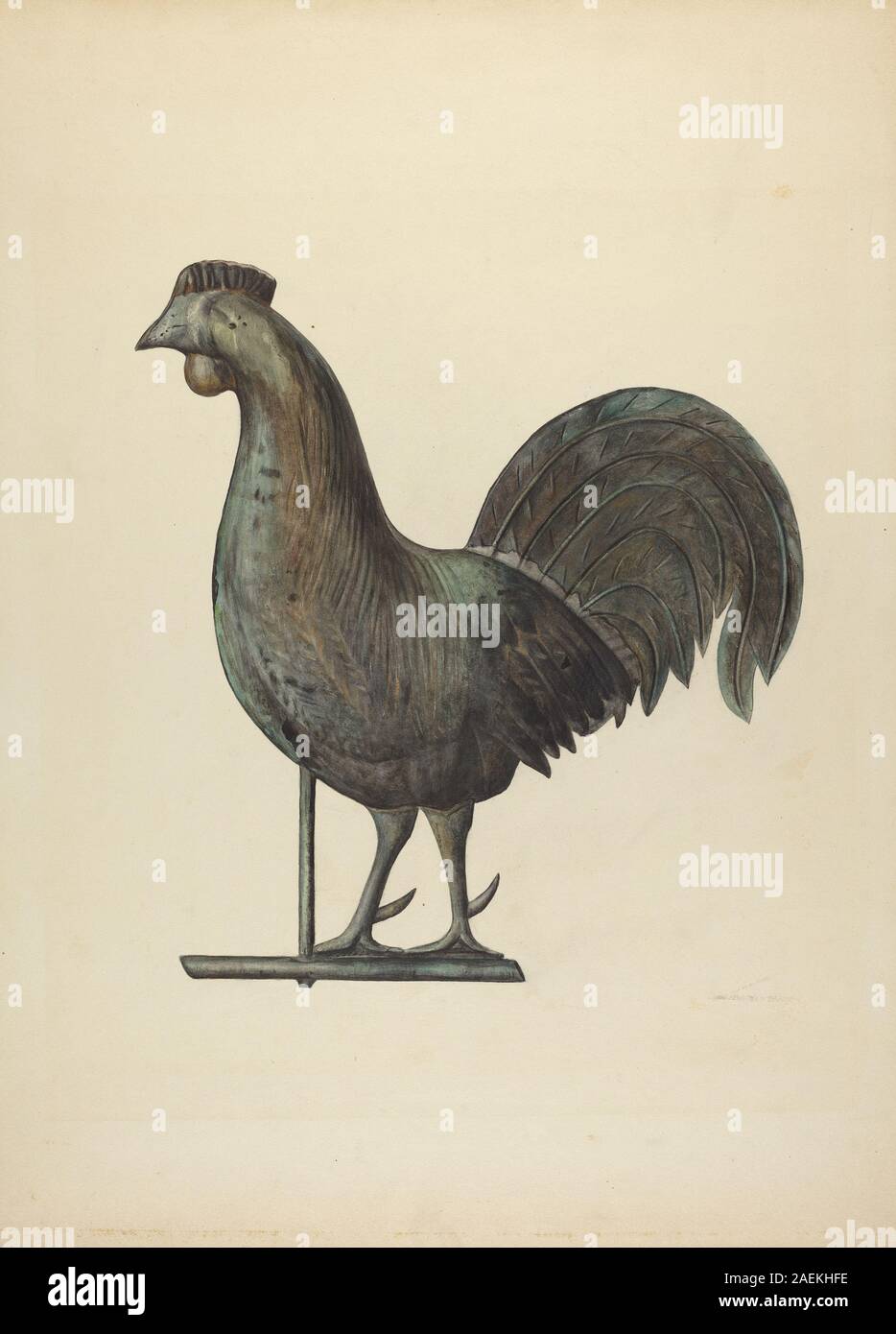 Weather vane finial made by Mina Lowry circa 1938, showing metal ...