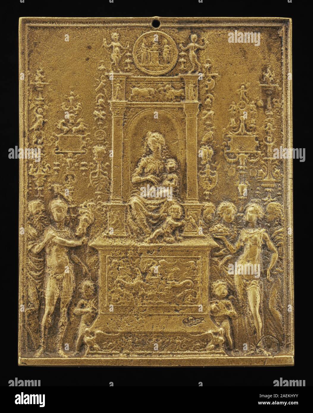 Moderno, Madonna and Child Enthroned with Saints, late 15th - early 16th century Madonna and ...