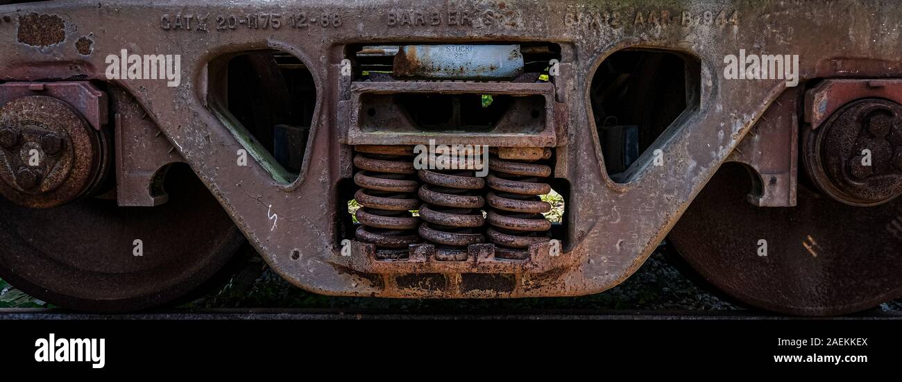 Springs on rail hi-res stock photography and images - Alamy