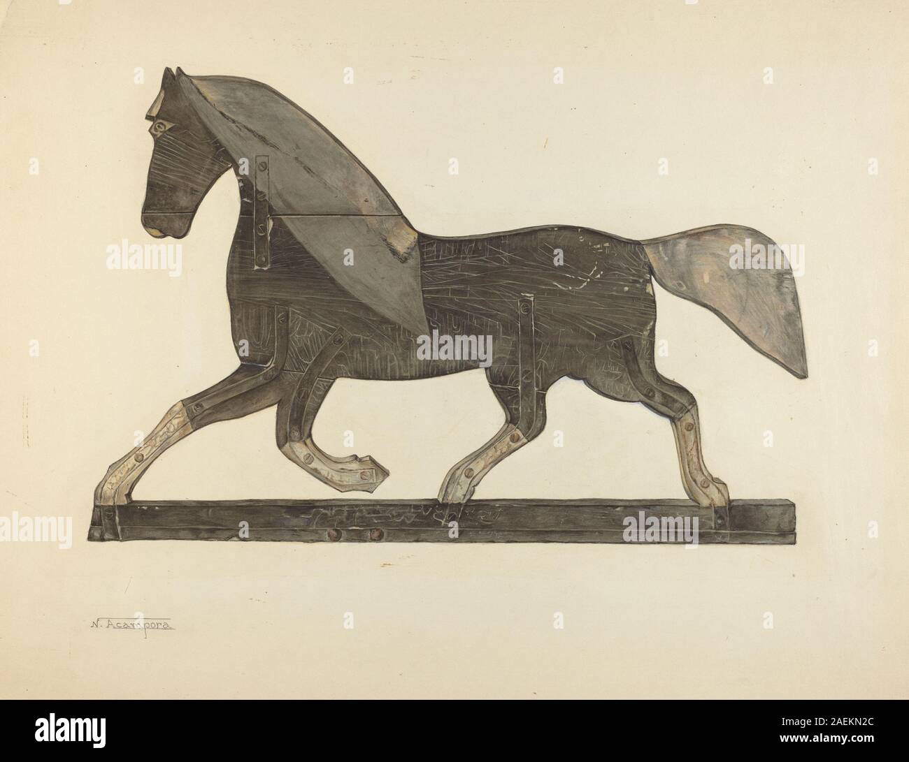 Horse weather vane by Nicholas Acampora made between 1935 and 1942 ...