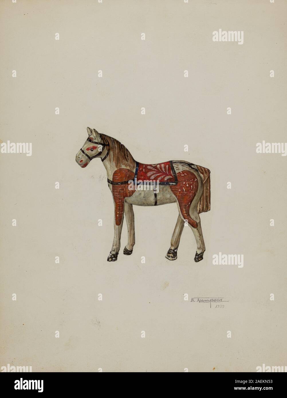 This toy Shetland pony by Nicholas Acampora, created in 1939 ...