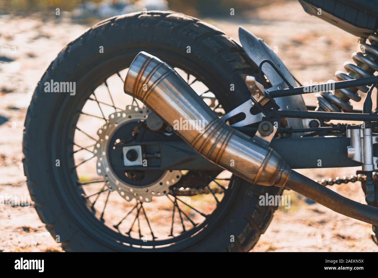 Old style spoked motorcycle wheel with disk brakes Stock Photo - Alamy