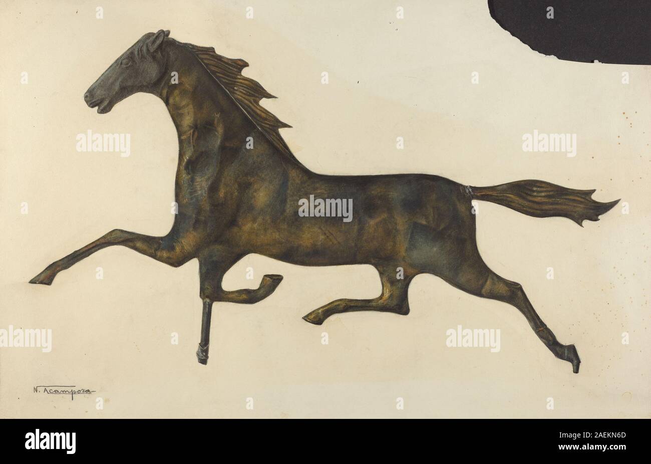 Weather vane finial made circa 1938 by Nicholas Acampora, metal ...