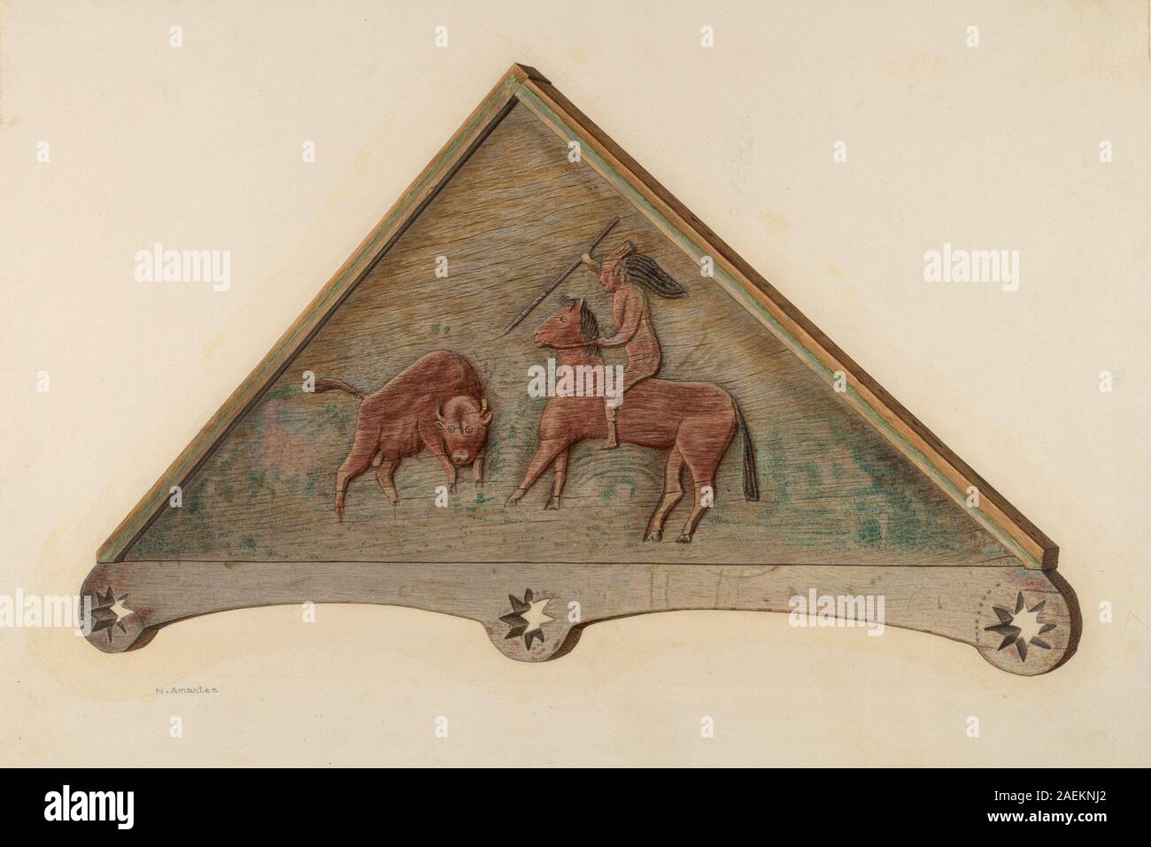 Created between 1935 and 1942 by Nicholas Amantea, this Over Door Panel ...