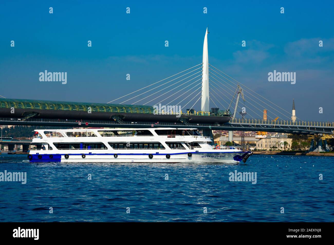 Istanbul, Turkey. November 20, 2019. Golden Horn Metro Bridge (Halic ...