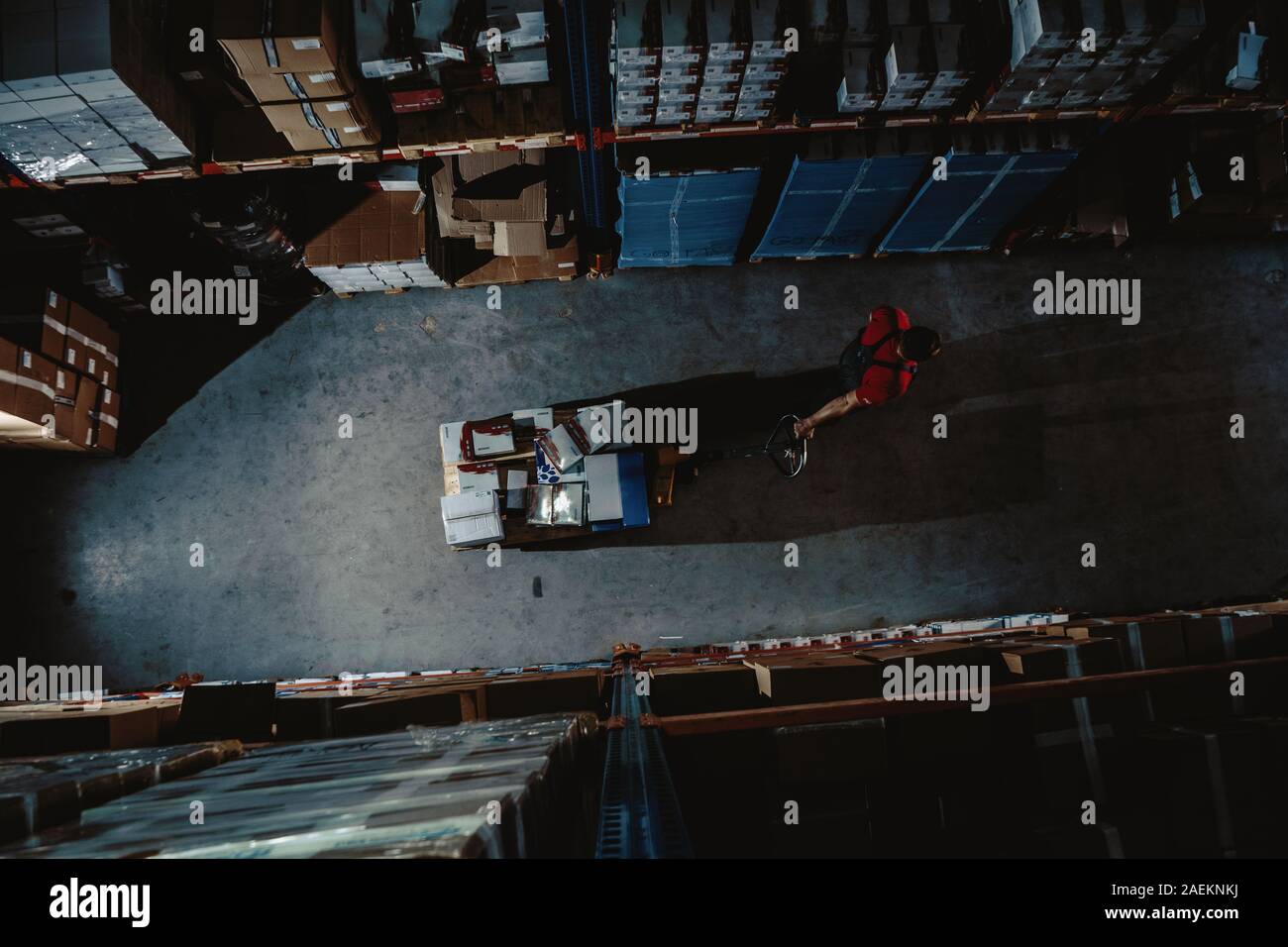 Inside distribution warehouse aerial hi-res stock photography and ...