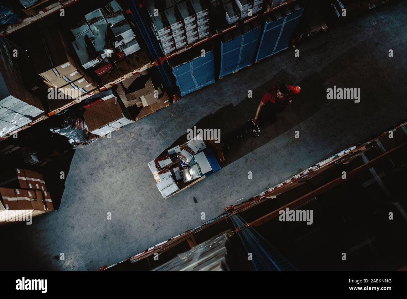 Inside distribution warehouse aerial hi-res stock photography and ...