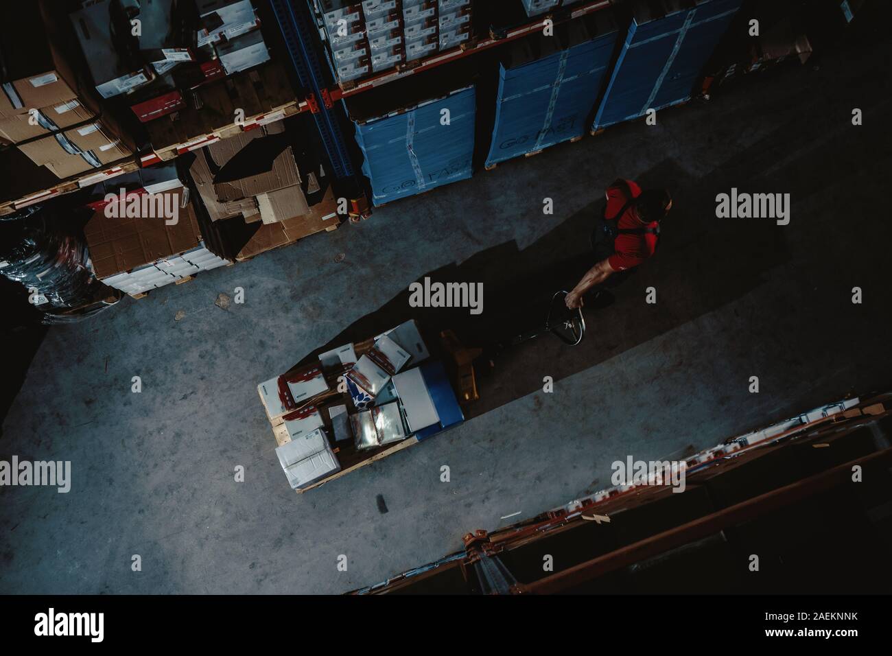 Inside distribution warehouse aerial hi-res stock photography and ...