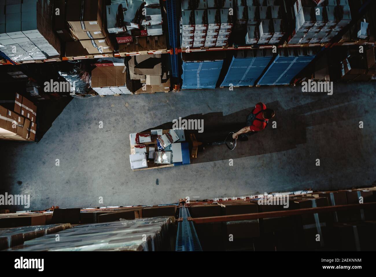 Inside distribution warehouse aerial hi-res stock photography and ...