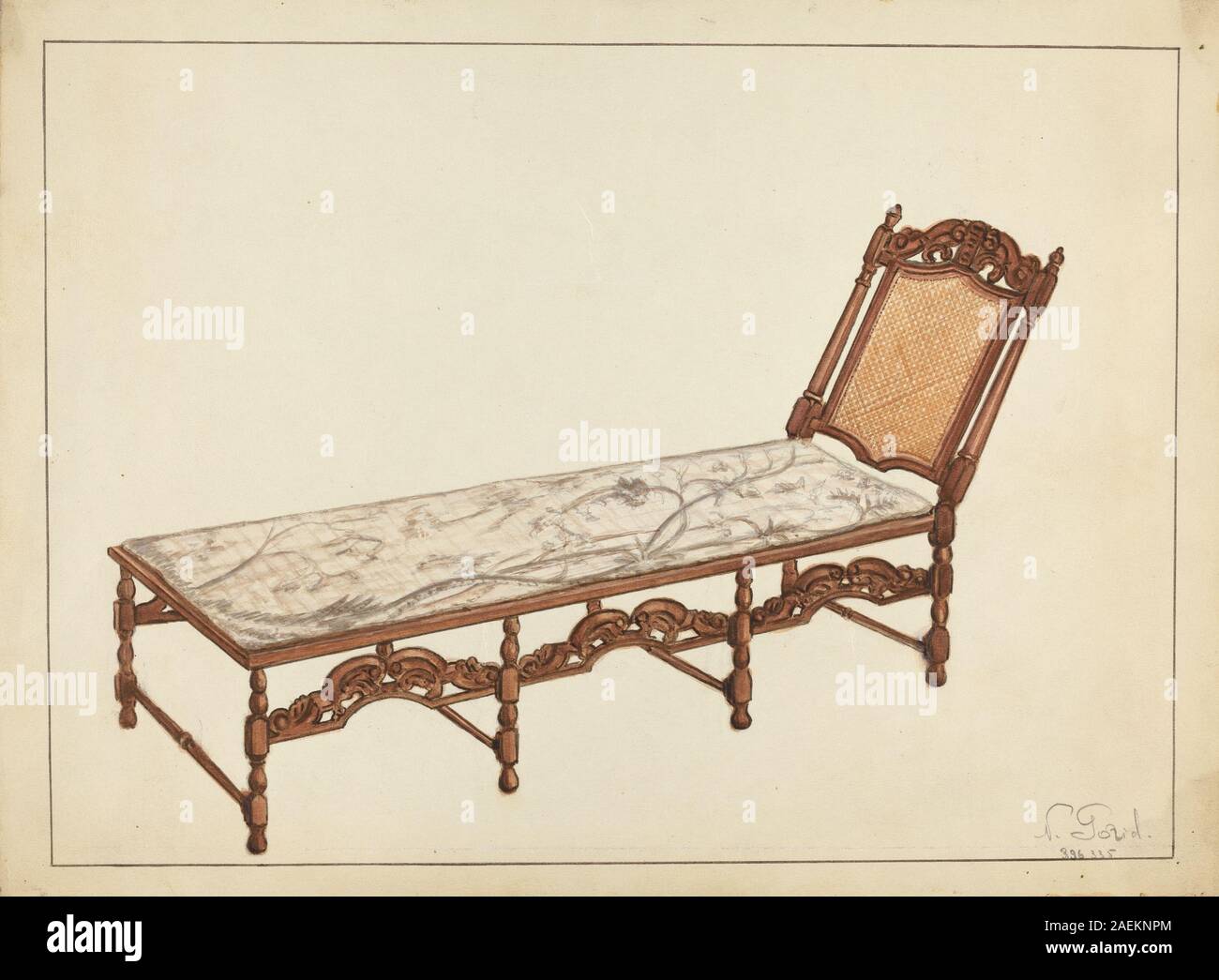 Day Bed by Nicholas Gorid, created between 1935 and 1942, is a wooden ...