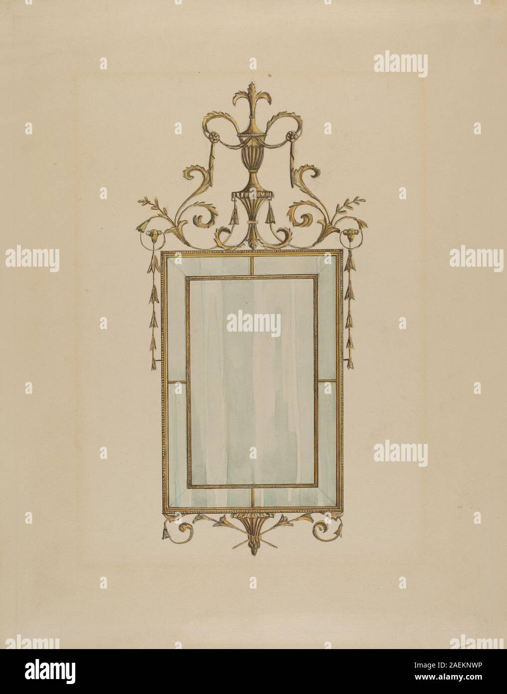 Mirror created by Nicholas Gorid in 1936, a reflective surface set in a ...