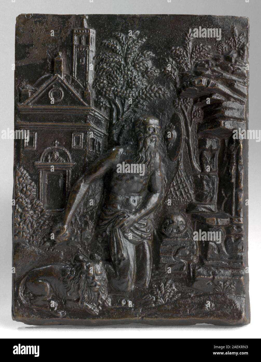 Saint Jerome in Penitence before a Rustic Church, North Italian (Veneto ...