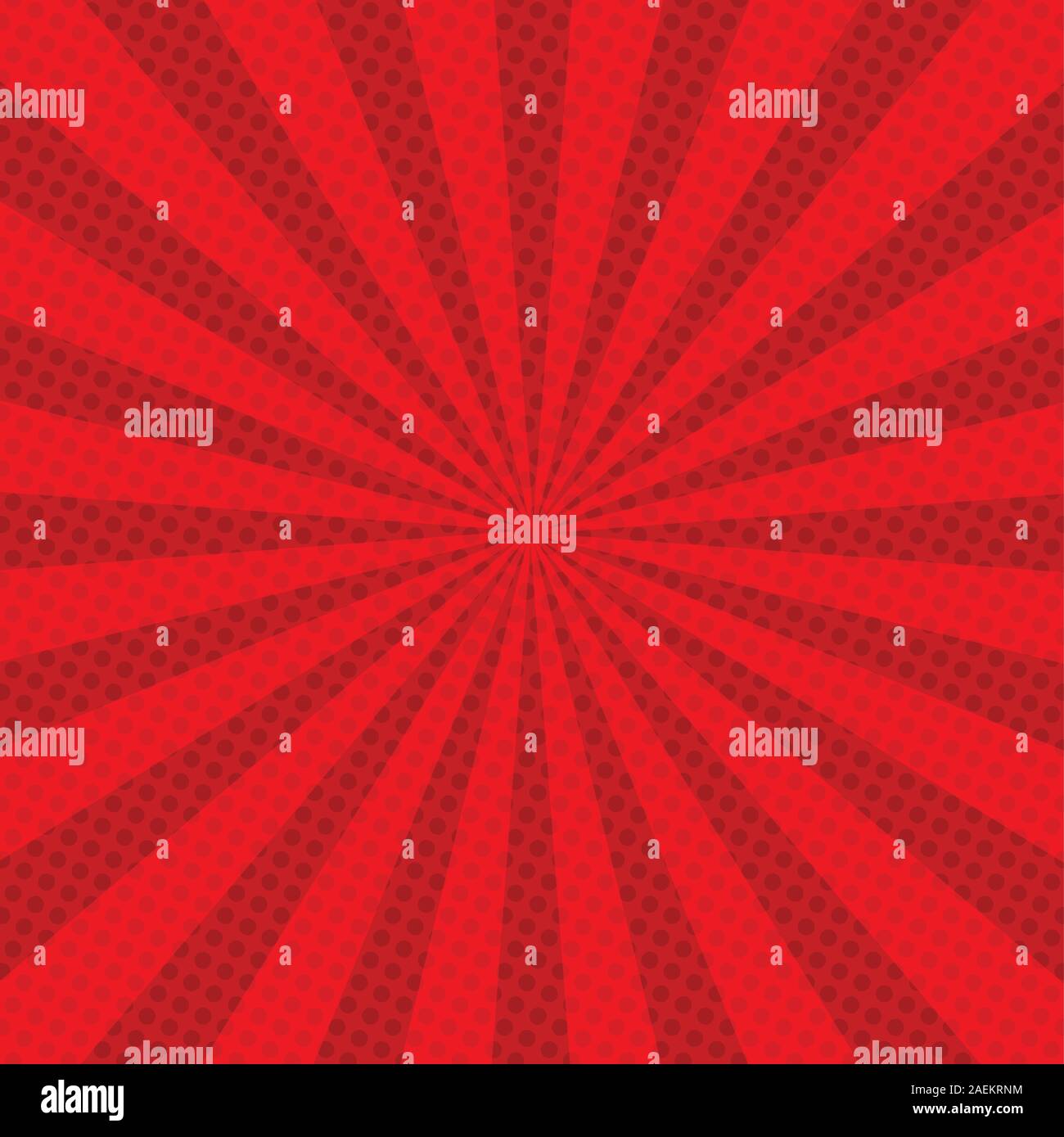 sunburst with dot patterns for pop art concept background vector ...