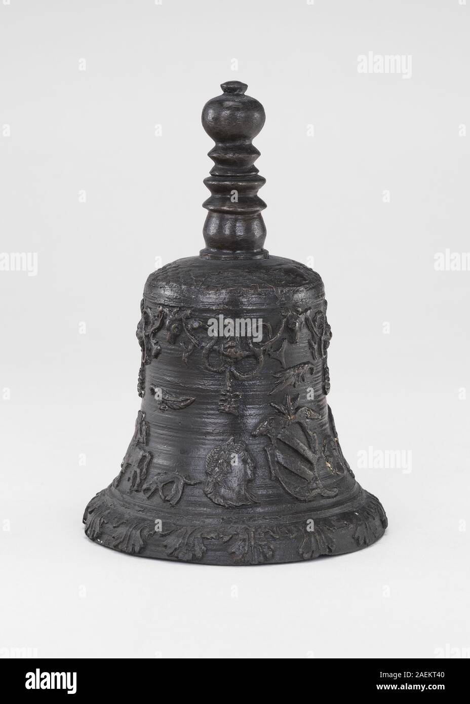 A North Italian table bell from the early 16th century, showing metal ...