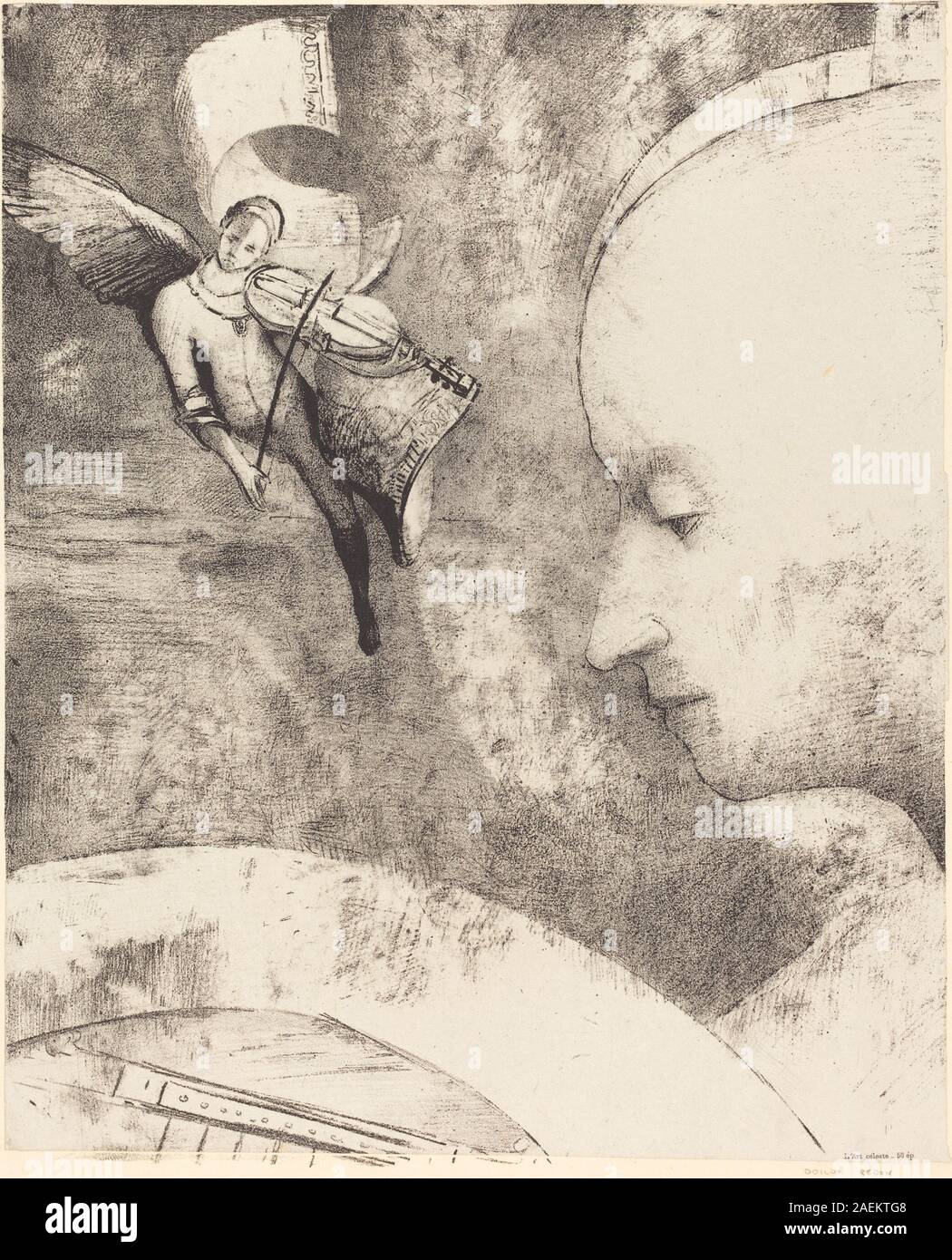L'Art Celeste (The Celestial Art) by Odilon Redon, 1894, is a painting ...