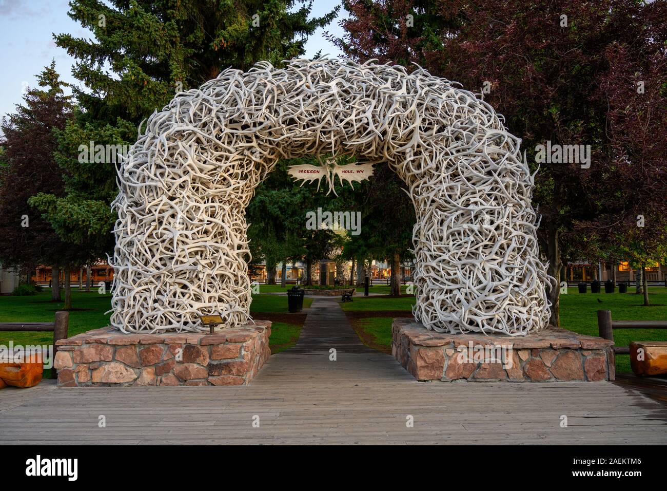Antler arch jackson town square hi-res stock photography and images - Alamy