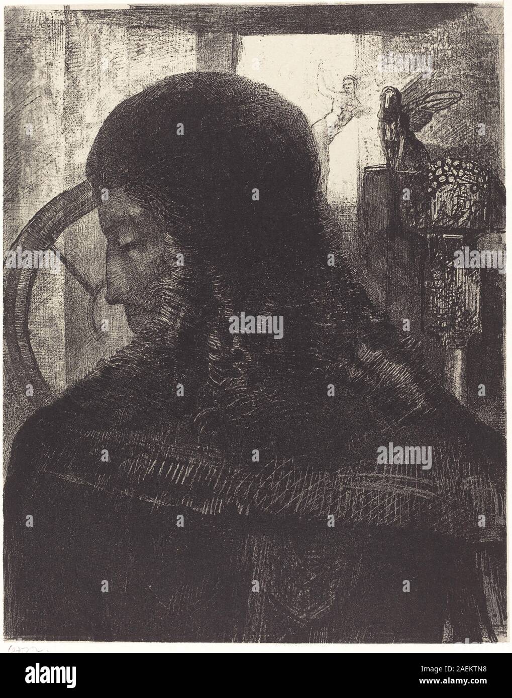 Pastel or painting by Odilon Redon from 1896 titled 'Vieux Chevalier ...