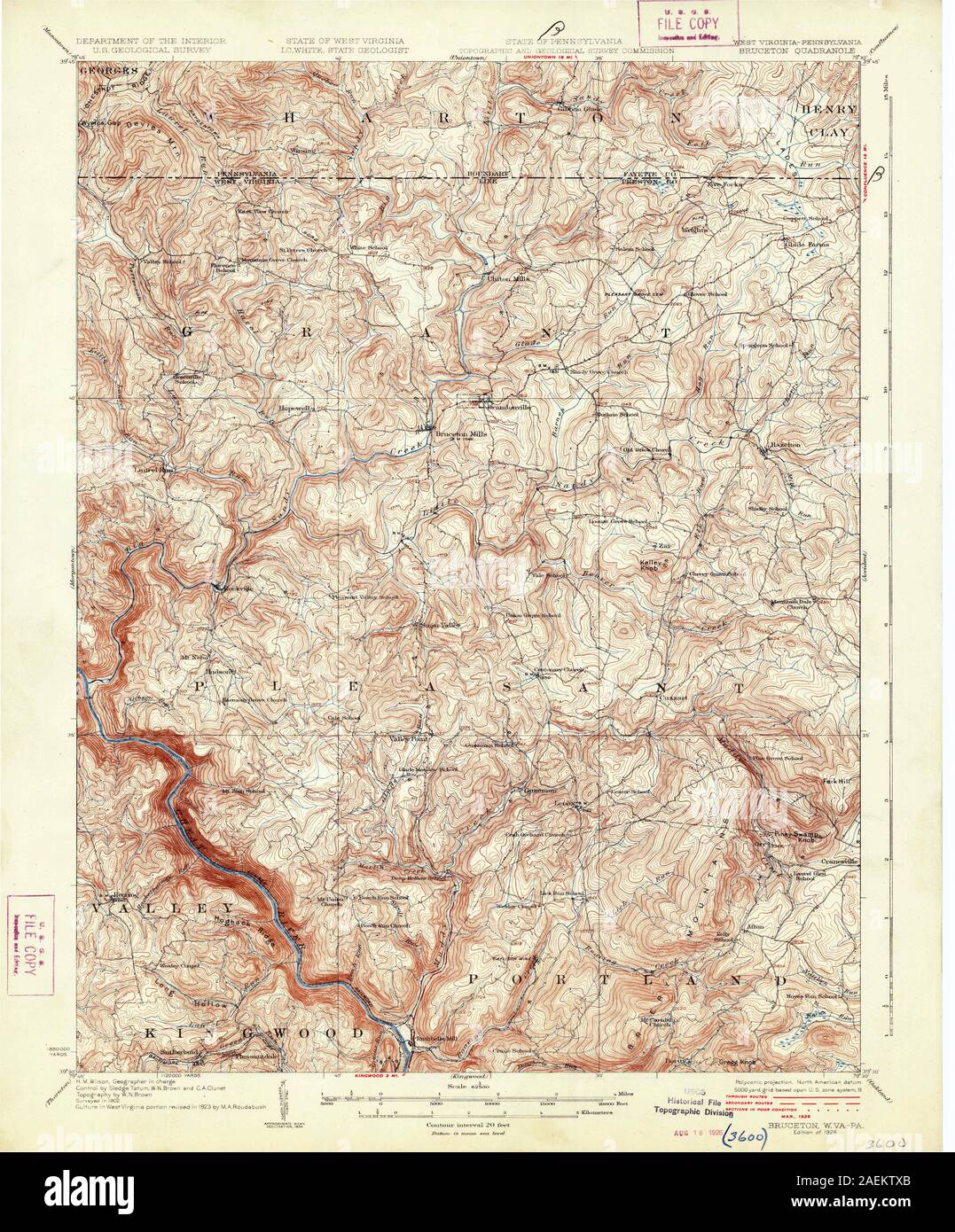 Map of bruceton hi-res stock photography and images - Alamy