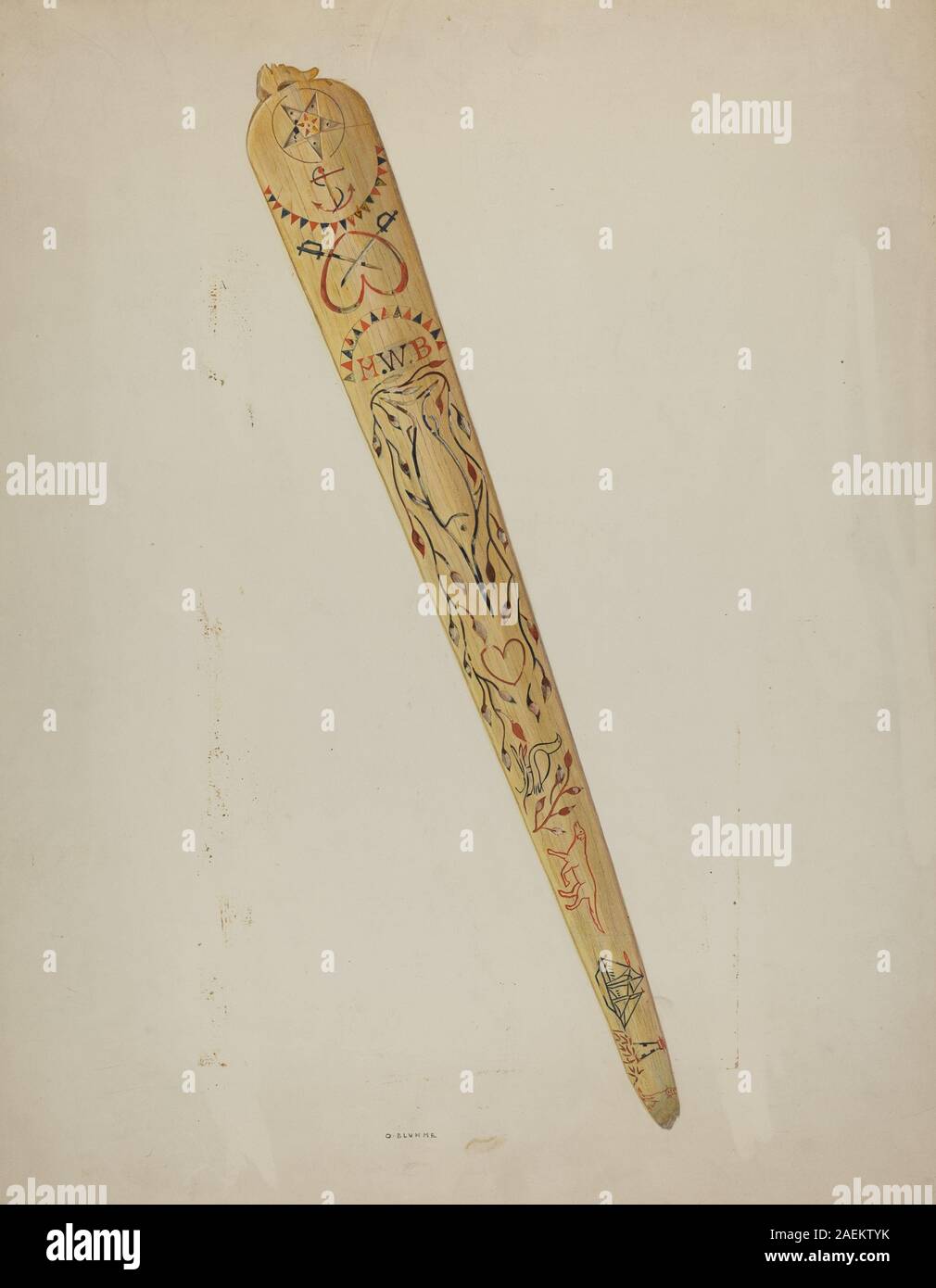 Oscar Bluhme, Scrimshaw - Swordfish Bill, c 1941 Scrimshaw: Swordfish ...