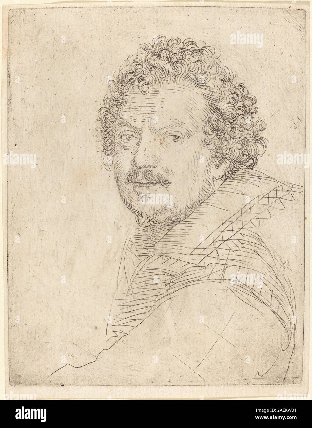 A portrait by Ottavio Leoni from the 1620s depicting a man with a ...