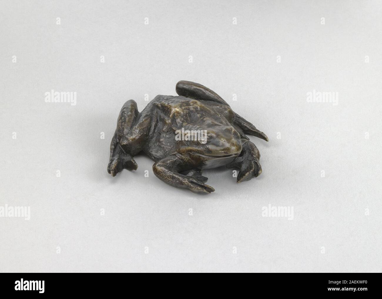 Sculpture of a toad from 16th-century Padua, Italy, carved from wood or ...