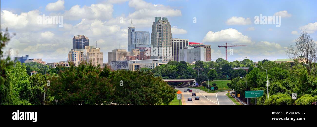 A panoramic view of downtown Raleigh, North Carolina Stock Photo - Alamy
