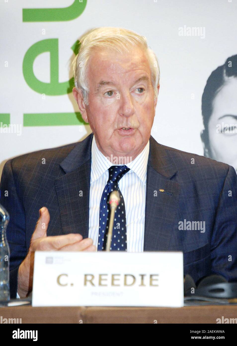 World Anti-Doping Agency President Craig Reedie speaks at a press ...