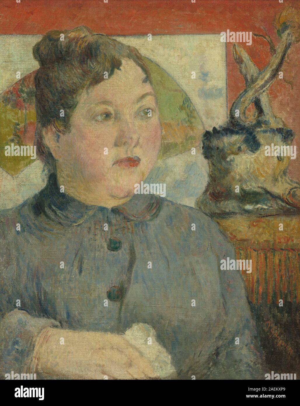 This portrait by Paul Gauguin, 1887-1888, depicts Madame Alexandre ...