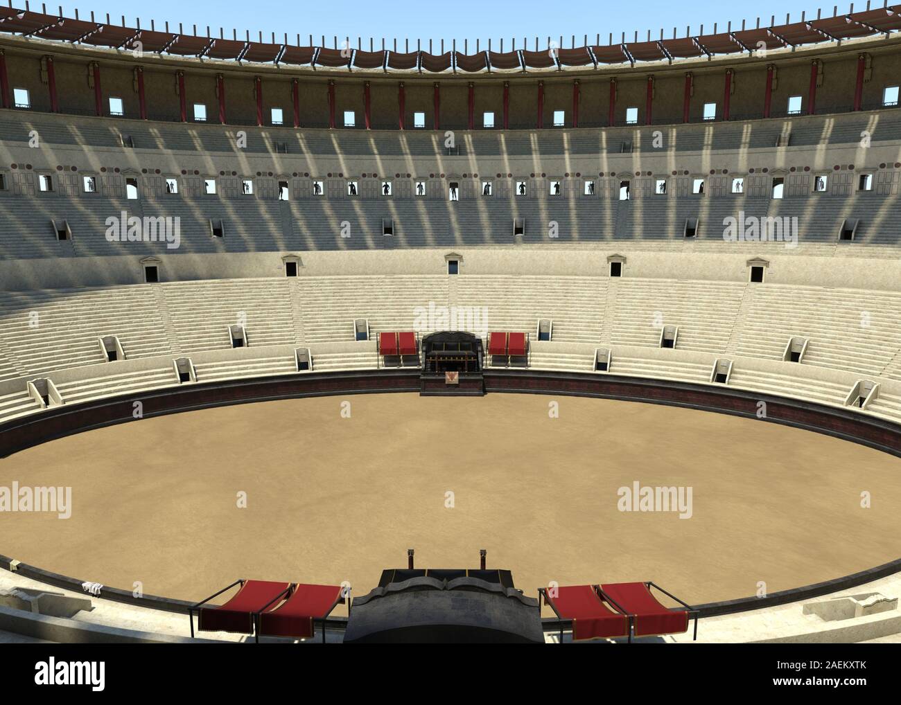 3D illustration Coliseum in Rome amphitheater reconstruction Stock ...