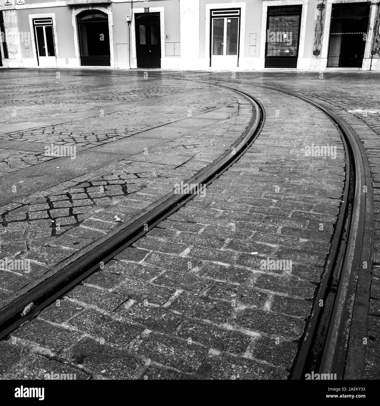 Railroad track built structure Black and White Stock Photos & Images ...