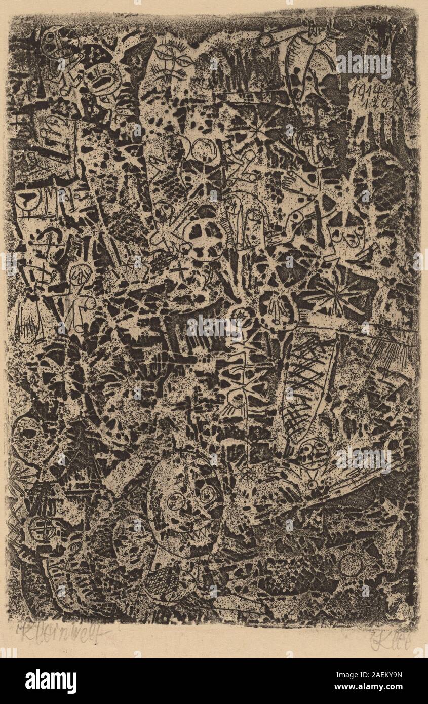 A 1914 painting by Paul Klee titled 'Small World,' displaying abstract ...