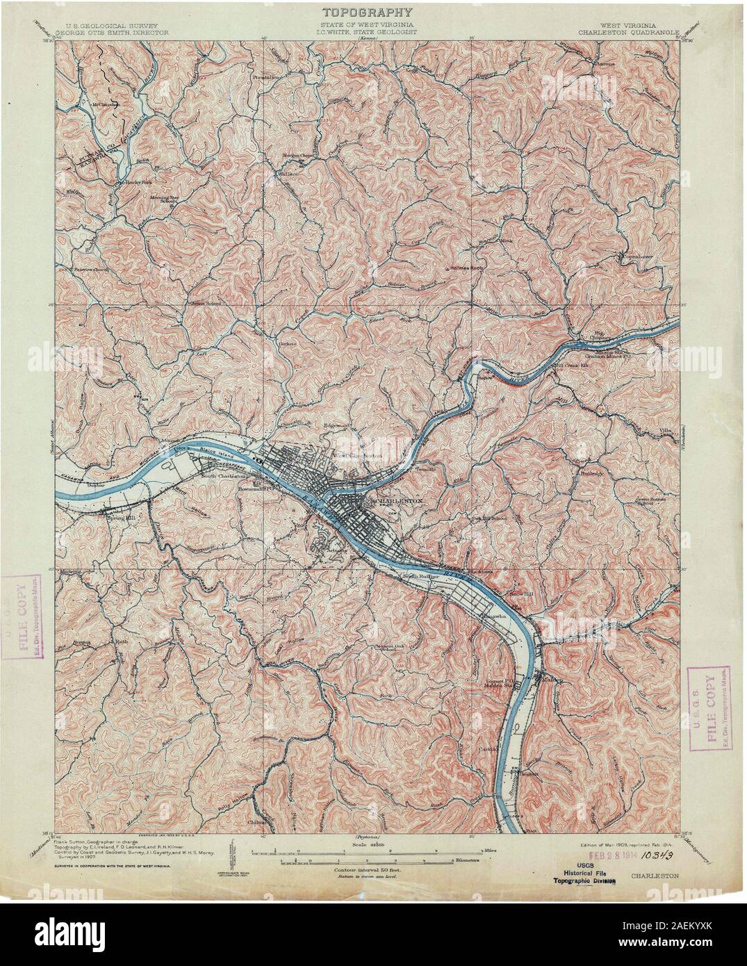 Charleston wv map hi-res stock photography and images - Alamy